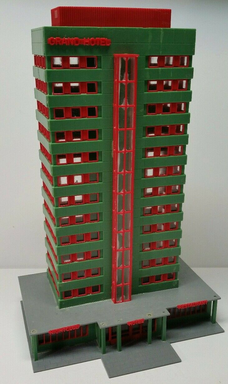 Vintage Grand Hotel Nightclub Bar High Rise Model Train Built Building ...