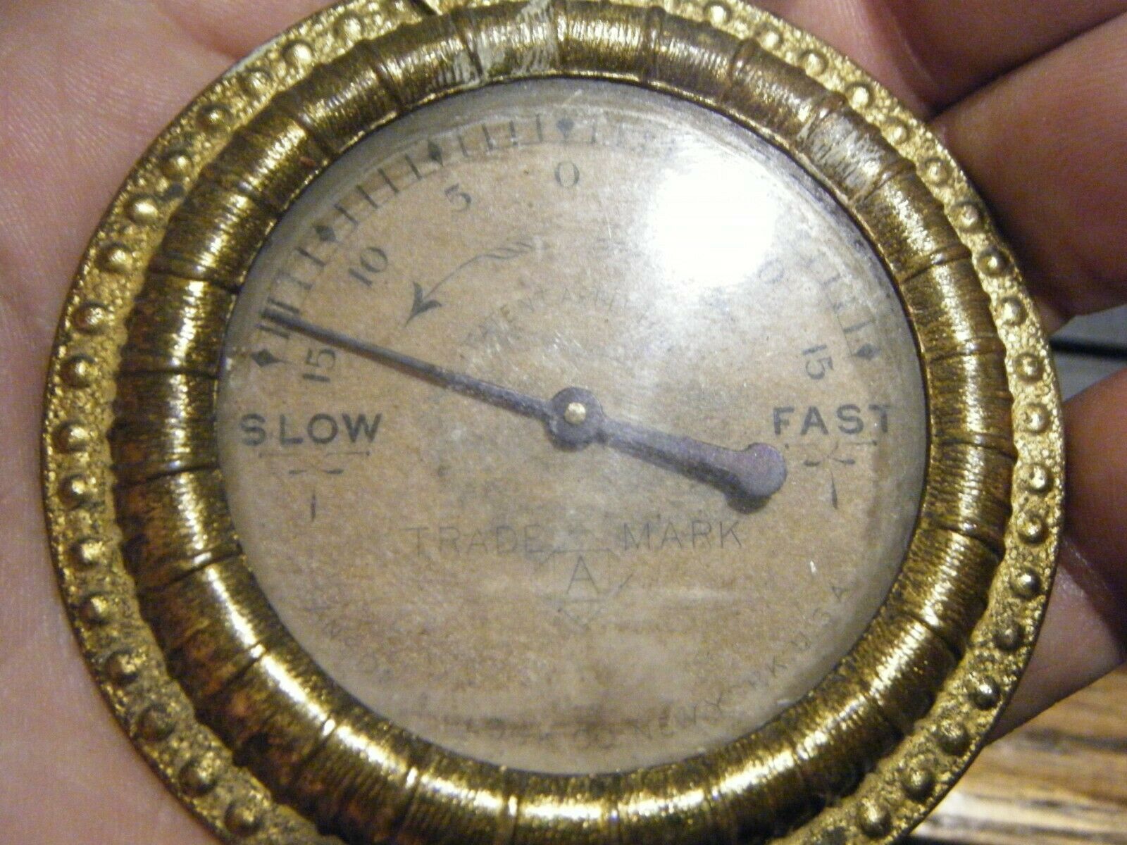 FANCY Dial - Adjustable Brass Clock Movement Pendulum OLD VINTAGE ...