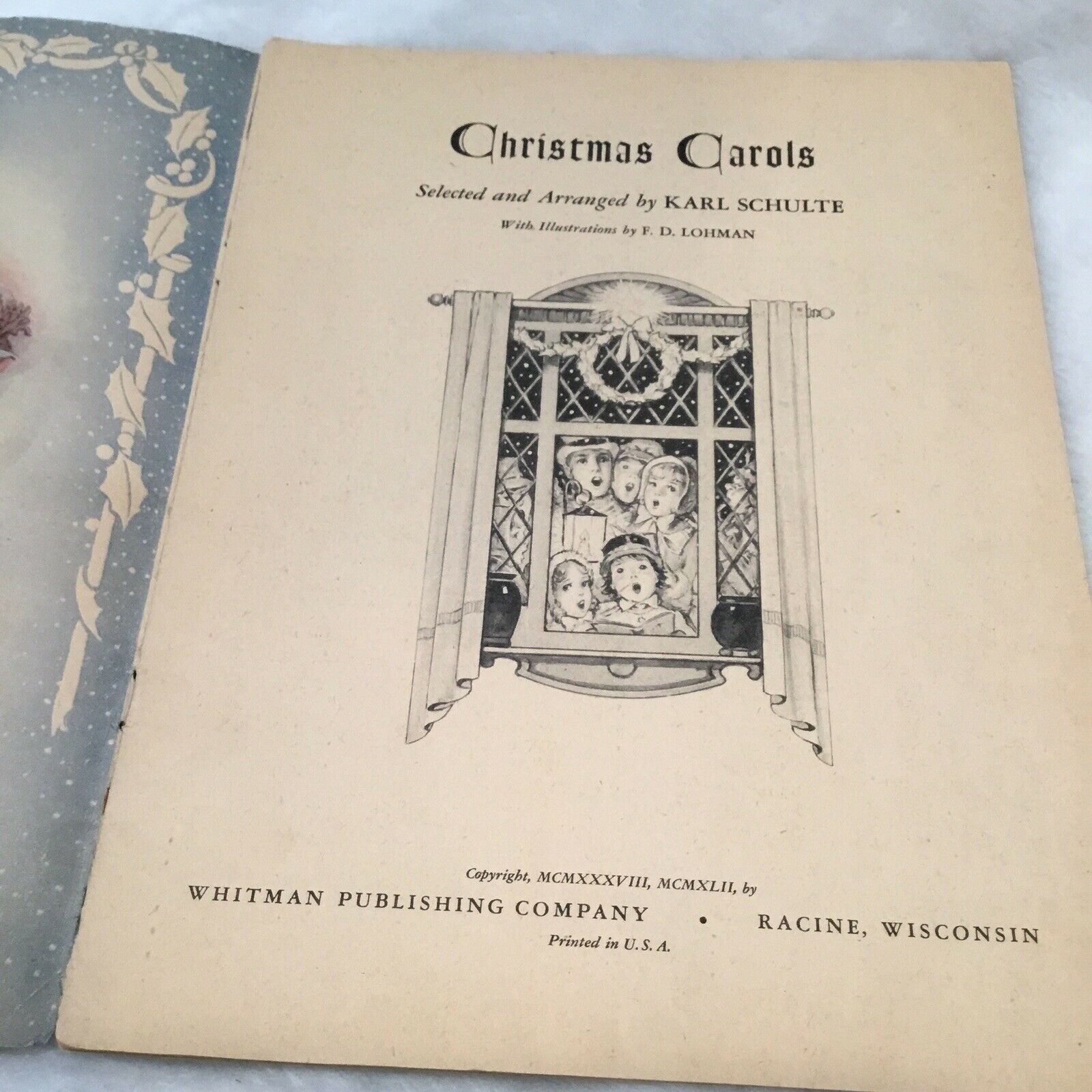 Whitman Christmas Carols Song Book Piano Organ Sheet Music Vintage 1942 ...