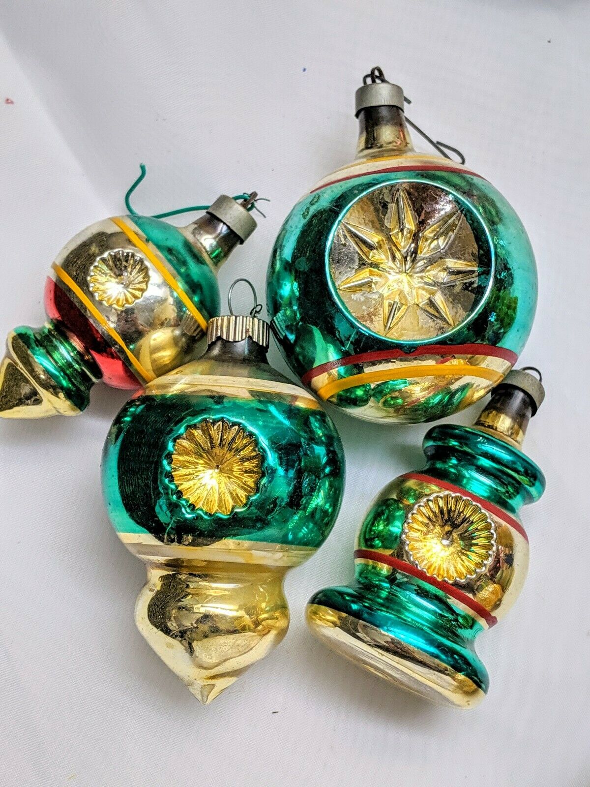 Vintage Mercury Glass Christmas Ornaments