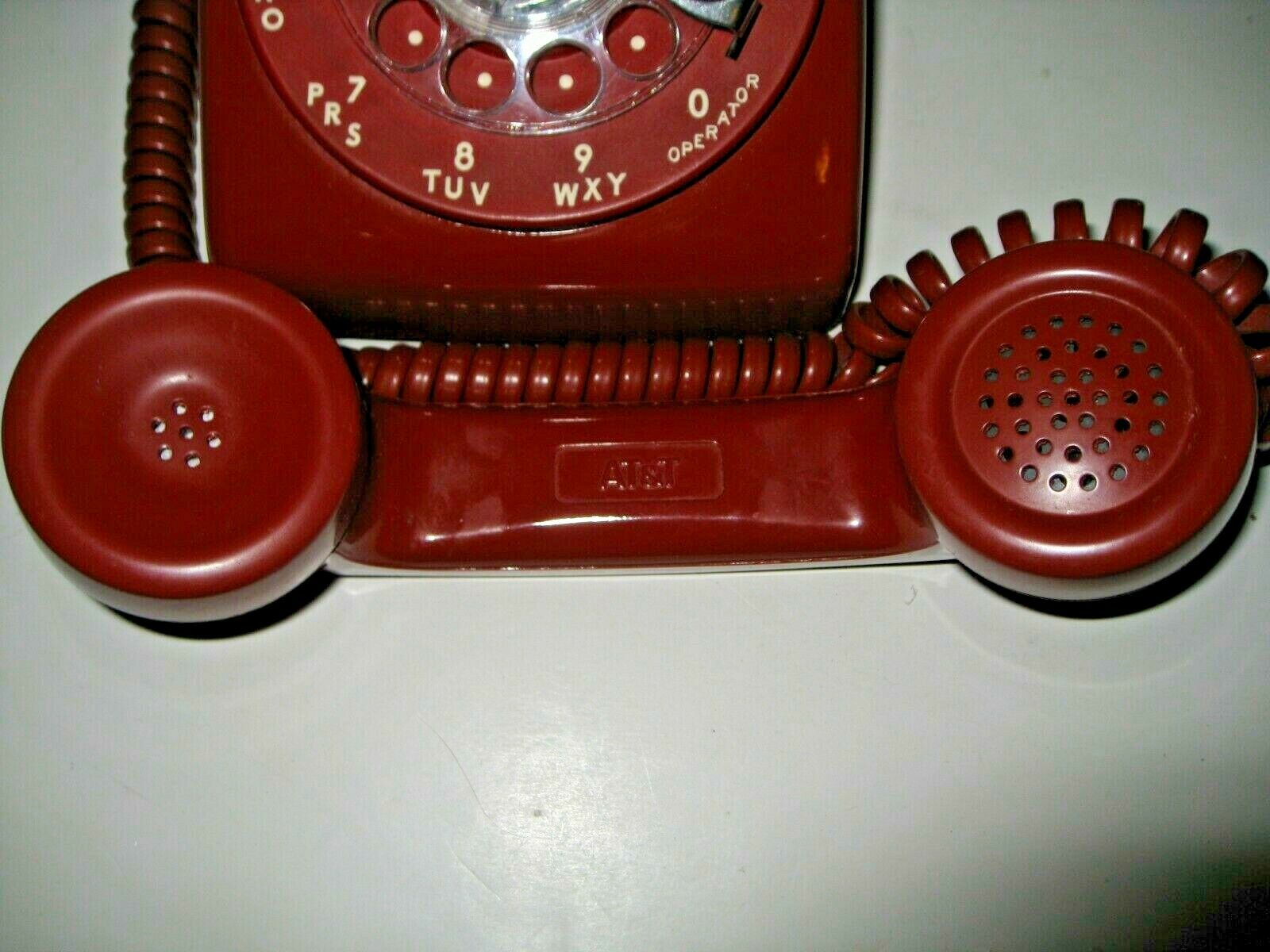 AT&T VINTAGE RED ROTARY DIAL PHONE MY OWN FOR OVER 30 YEARS PERFECT ...