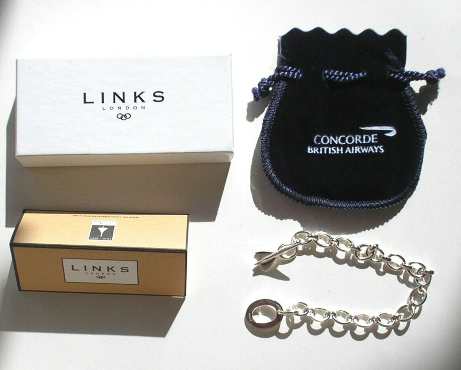 Concorde Links Of London Sterling Silver Charm Bracelet Rare | #18022308