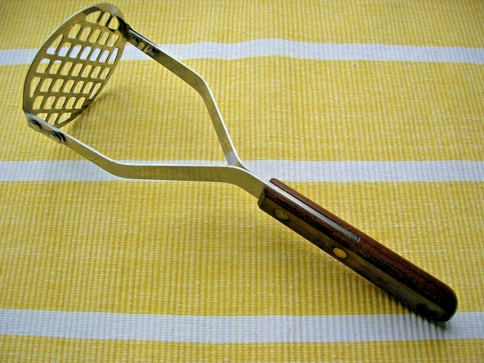 Vintage Robinson Knife Company Potato Masher Stainless Wood Handle 9 ...