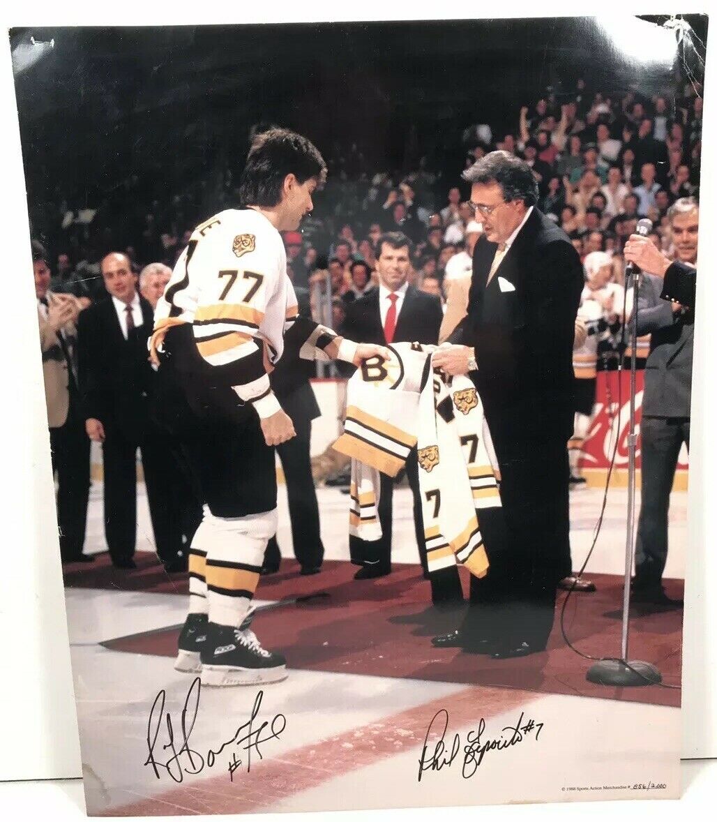 Boston Bruins Ray Bourque And Phil Esposito Authentic Autographed ...