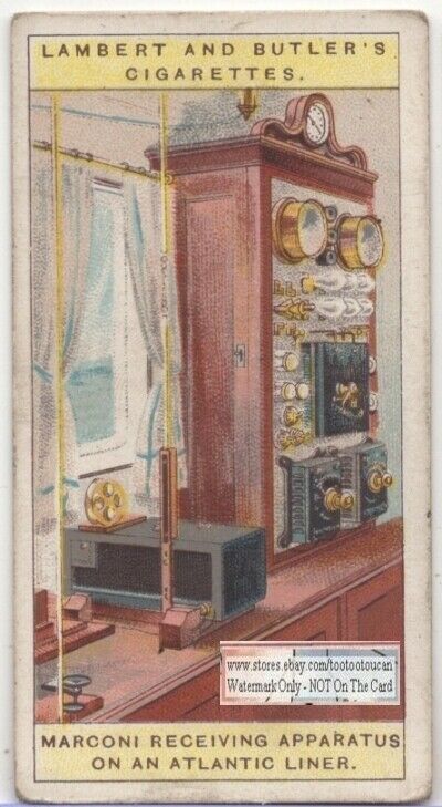 Atlantic Liner Ship Marconi Wireless Receiving Apparatus 100, Y/O Trade ...