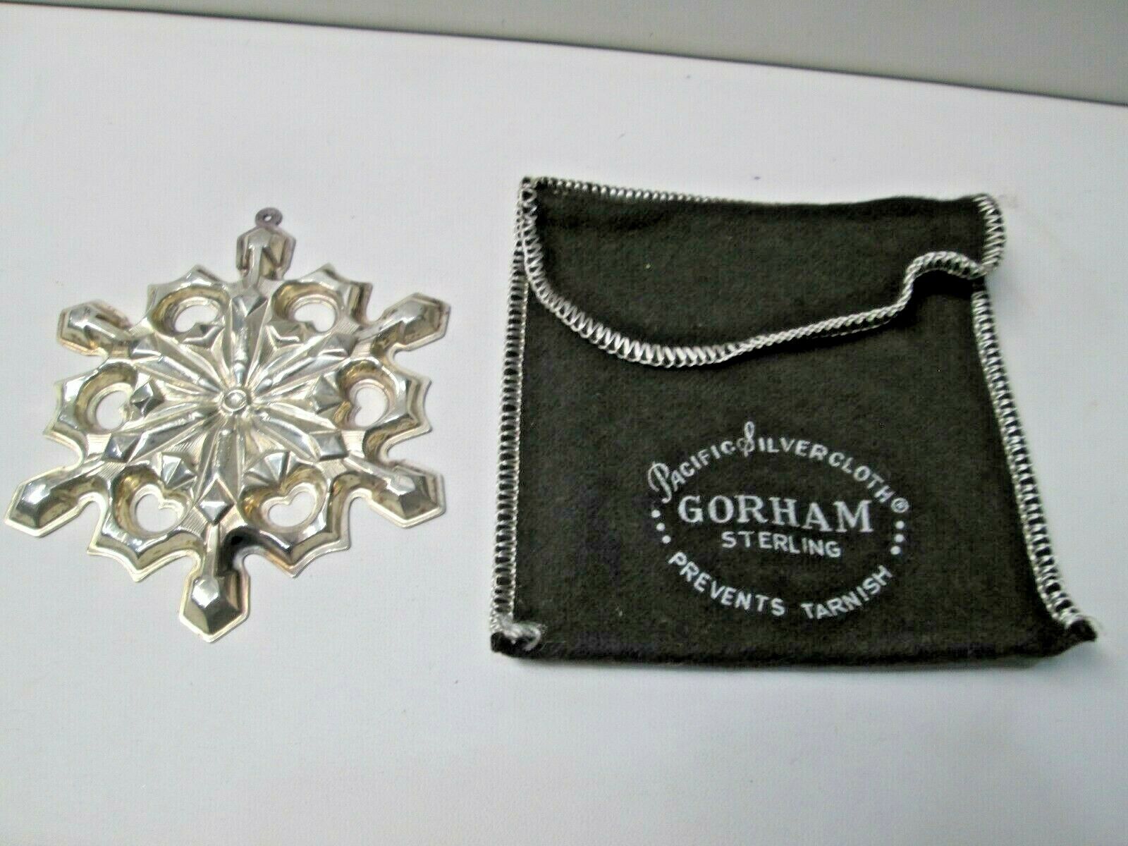 Vintage 1979 Gorham Sterling Silver Snowflake Medallion Christmas ...