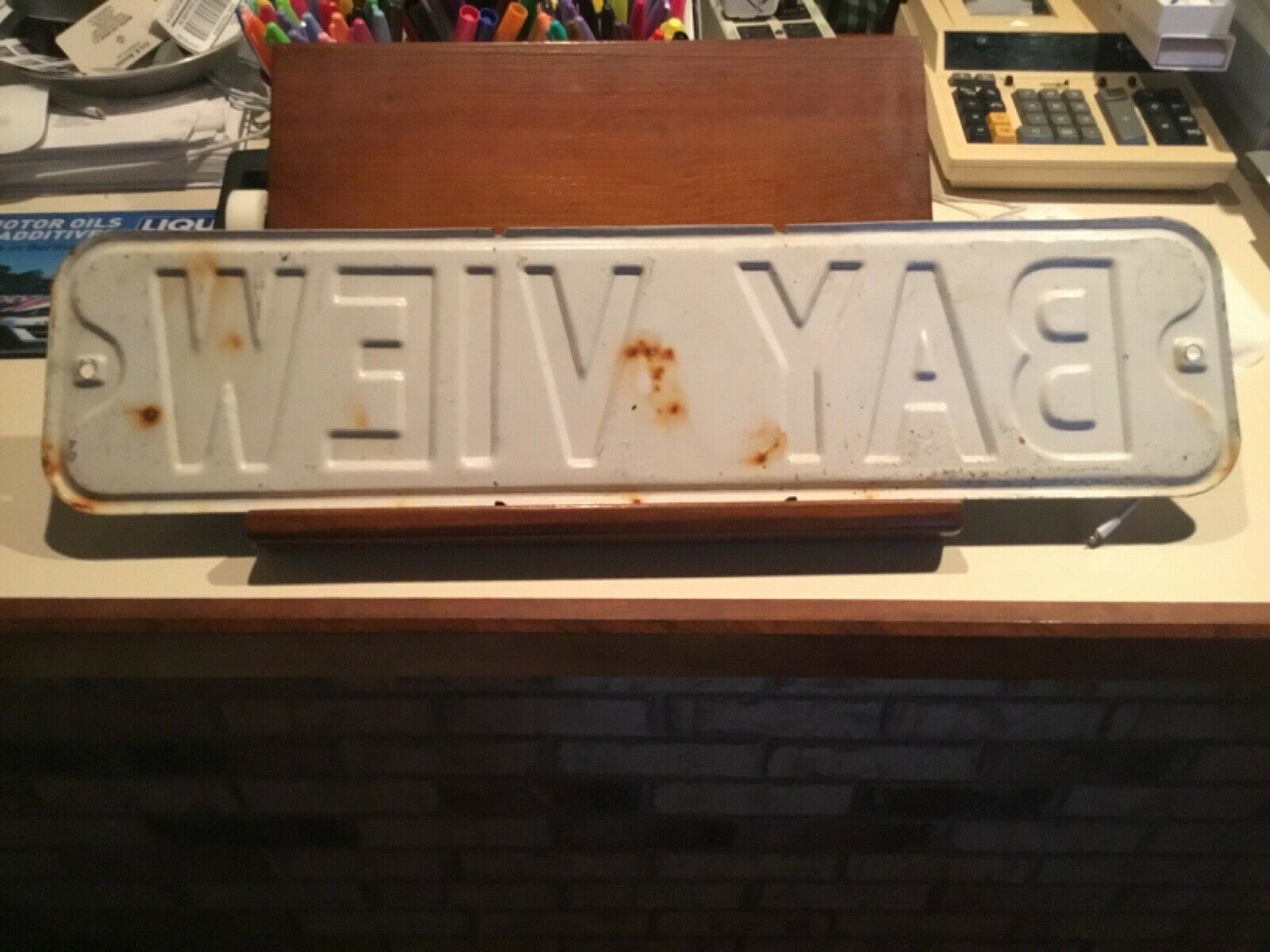 VINTAGE 1930’S STEEL EMBOSSED STREET SIGNS (ALL) 24” X 6” Black On ...