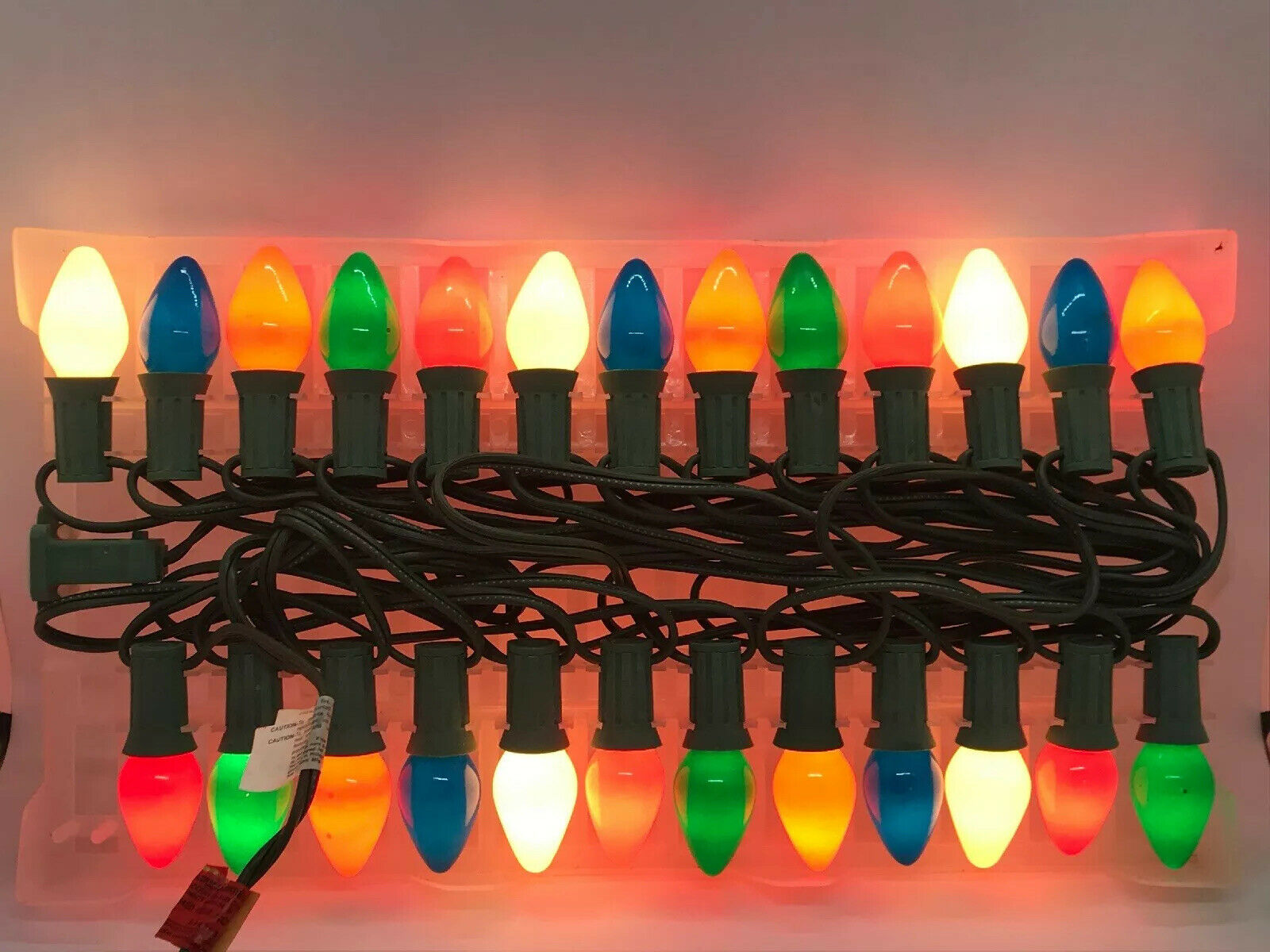 Vintage Christmas Lights Classic - 25 String Indoor / Outdoor With ...