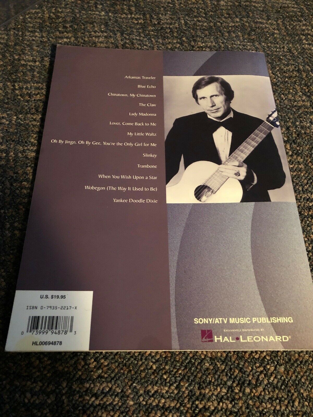 Chet Atkins Vintage Fingerstyle Guitar Tab Sheet Music 13 Songs Book ...
