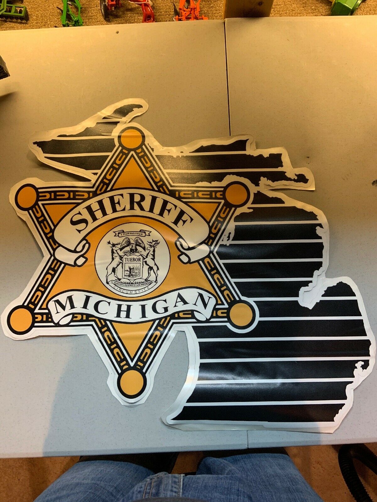 State Of Michigan County Sheriff Police Car Door Emblem Decal Non ...