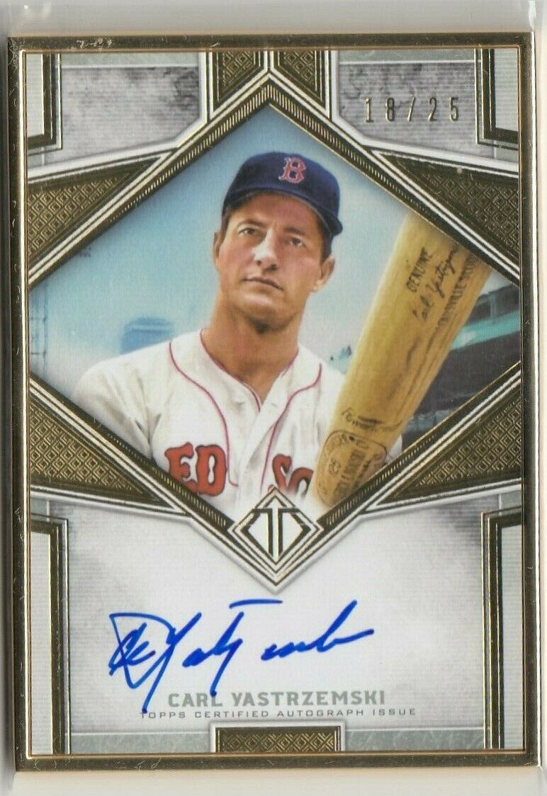 2019 Topps Transcendent Carl Yastrzemski Gold Metal On Card Autograph ...