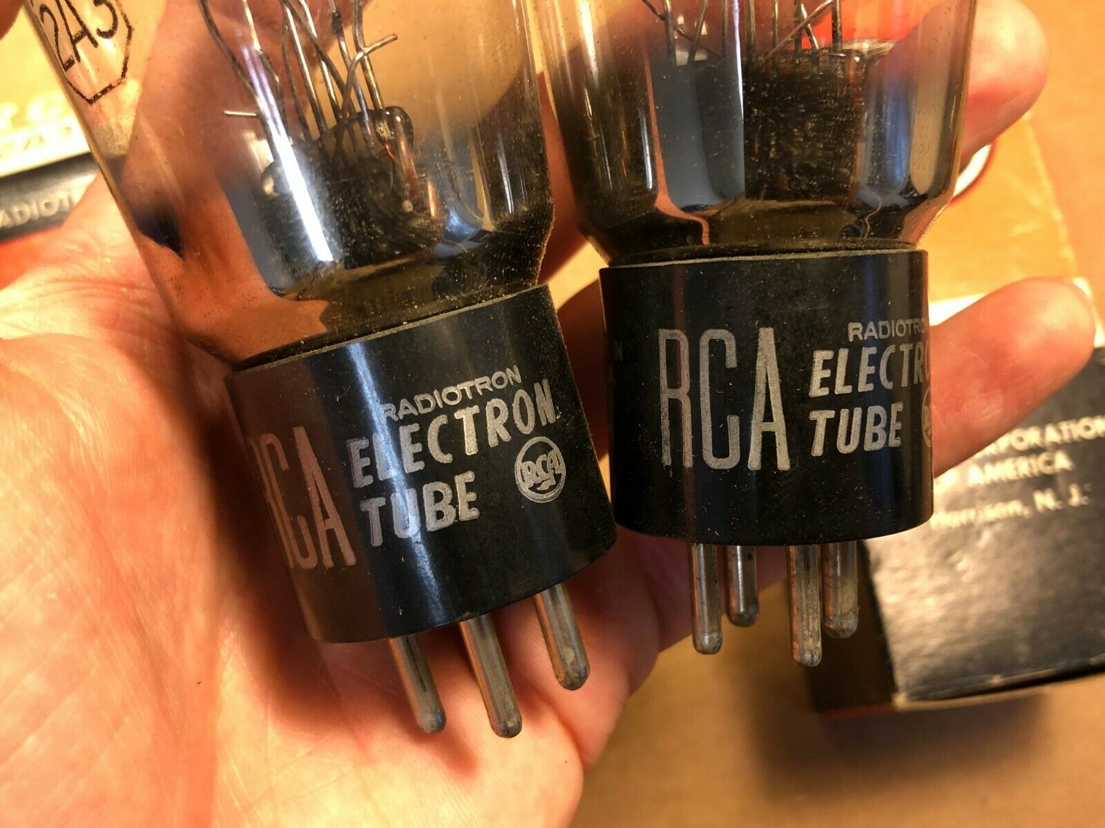 NOS NIB Matched Pair 1957 RCA 2A3 Tubes Dual D Getters Guaranteed A ...