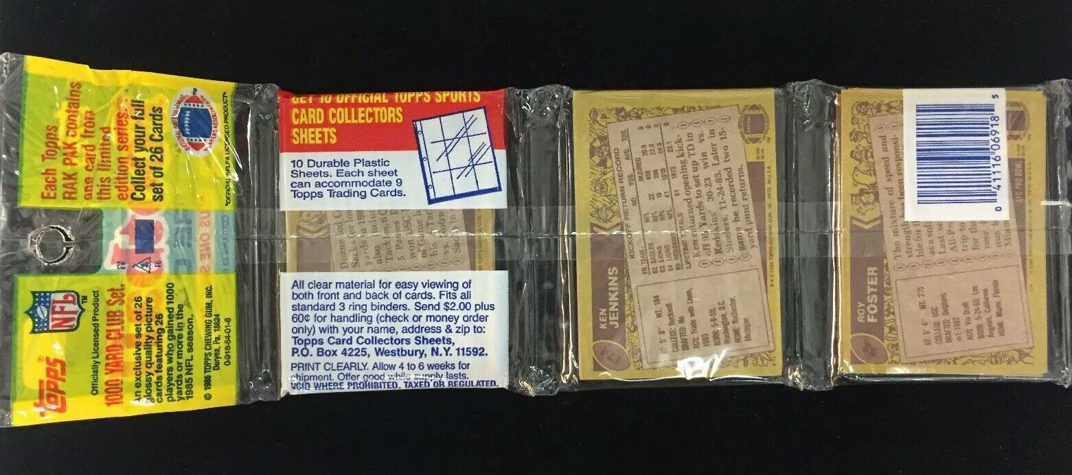 1986 Topps Football Rack Pack “Unopened” Possible Rice Rookie | #17883633