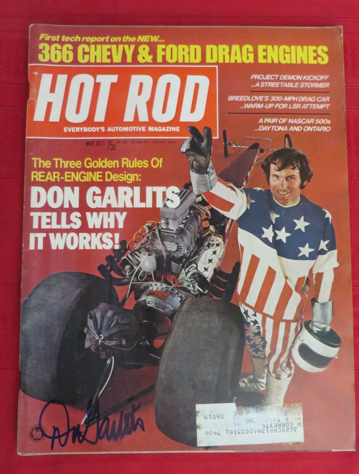 Hot Rod May 1971 Big Daddy Don Garlits NHRA SIGNED | #19274723