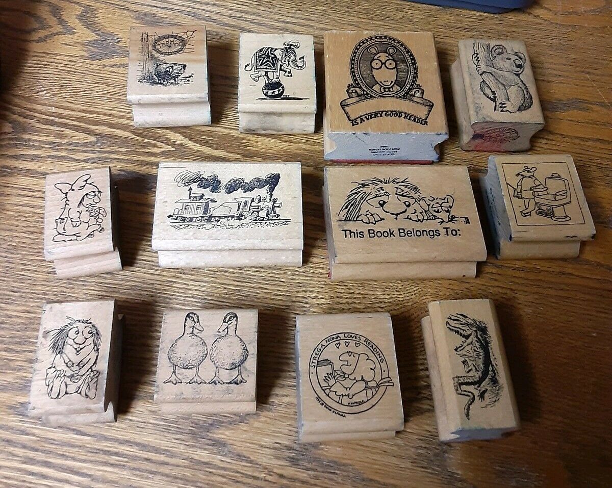 Vintage Rubber Stamps Lot BILL PEET KIDSSTAMPS All Night Media | #17808060