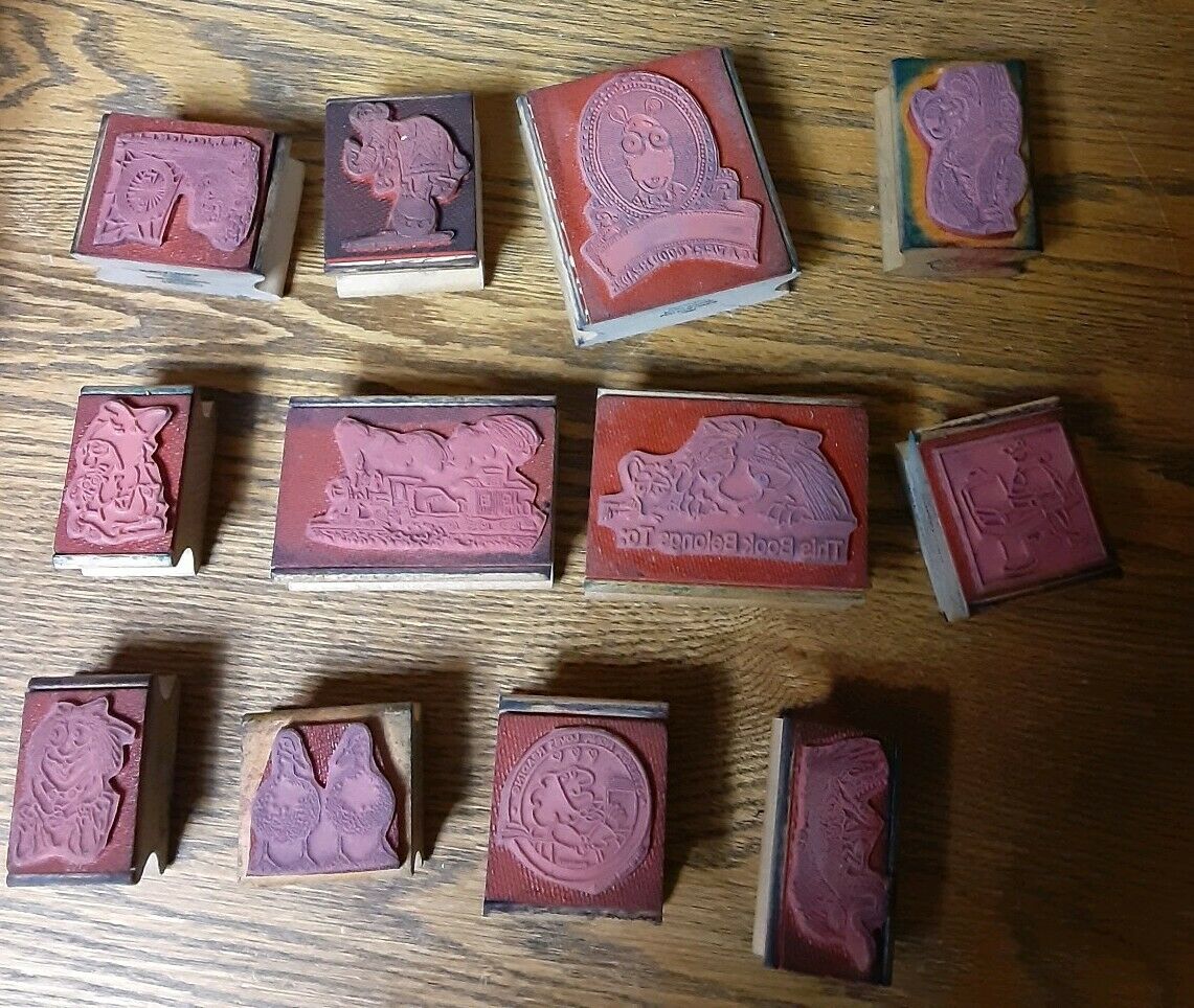 Vintage Rubber Stamps Lot BILL PEET KIDSSTAMPS All Night Media | #17808060