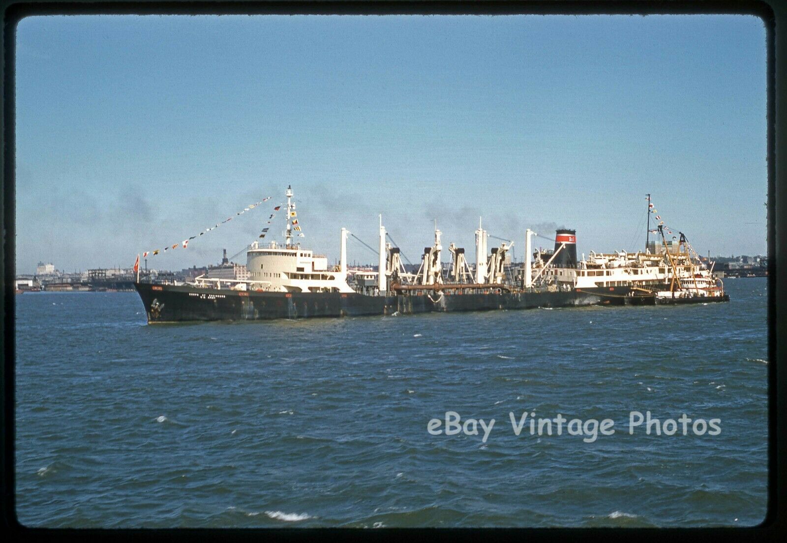 3 Vintage 1960 Slide Army Corps Engine Ship Dredge Essayons York Harbor ...