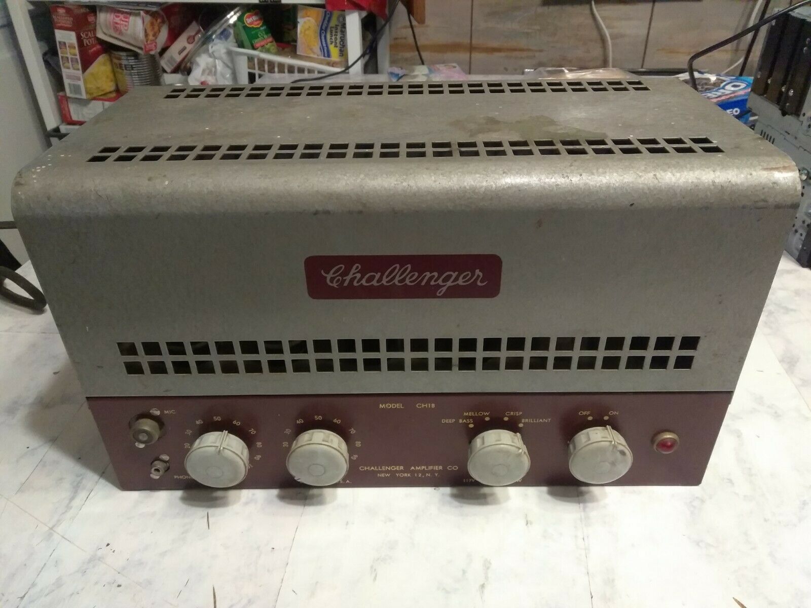 1950 Bogen Challenger CH18 Monobloc Tube Amplifier 6V6 AMP GUITAR ...