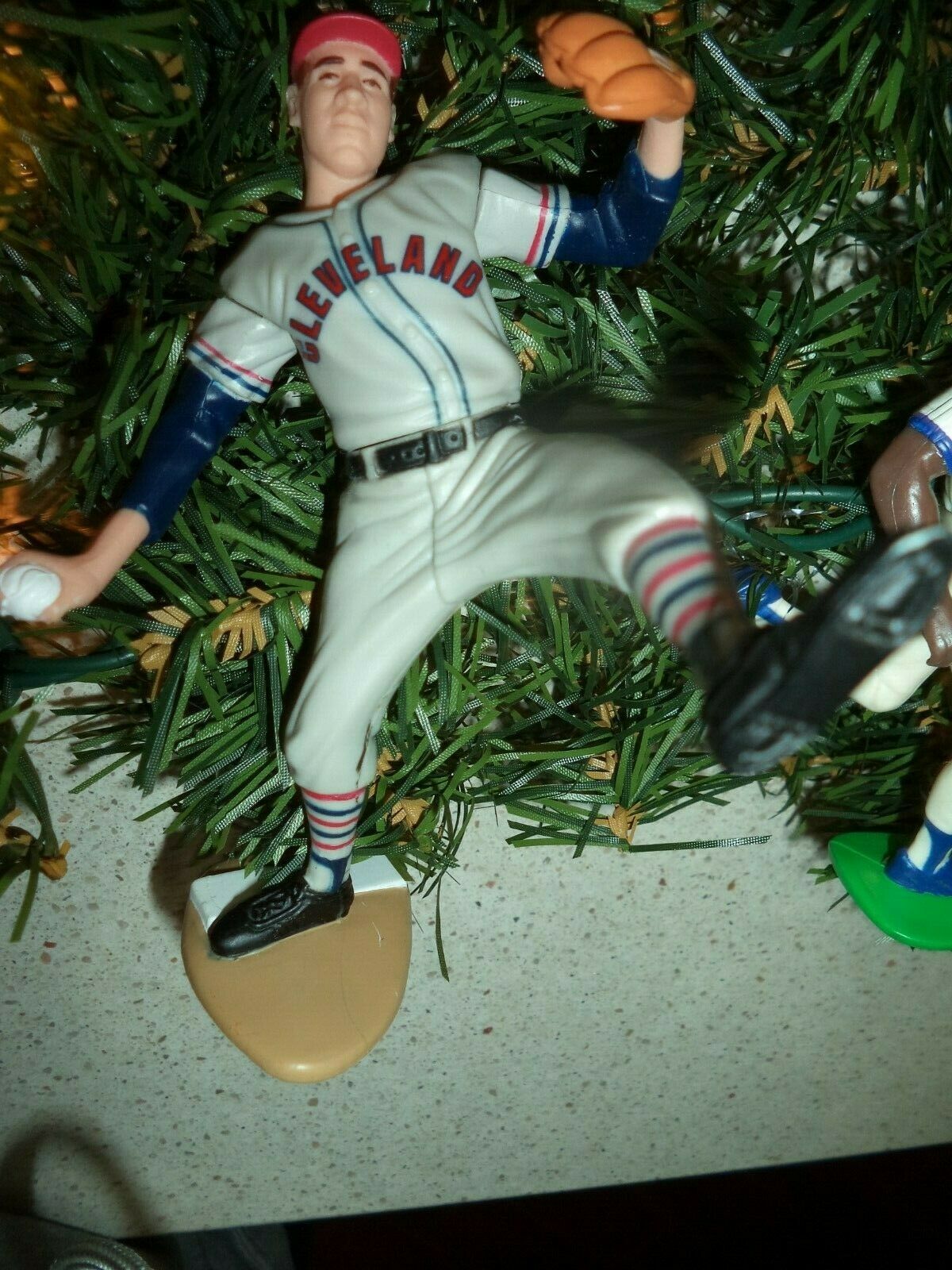 Cleveland Indians Bob Feller Custom Christmas Tree Ornament Grey Jersey ...