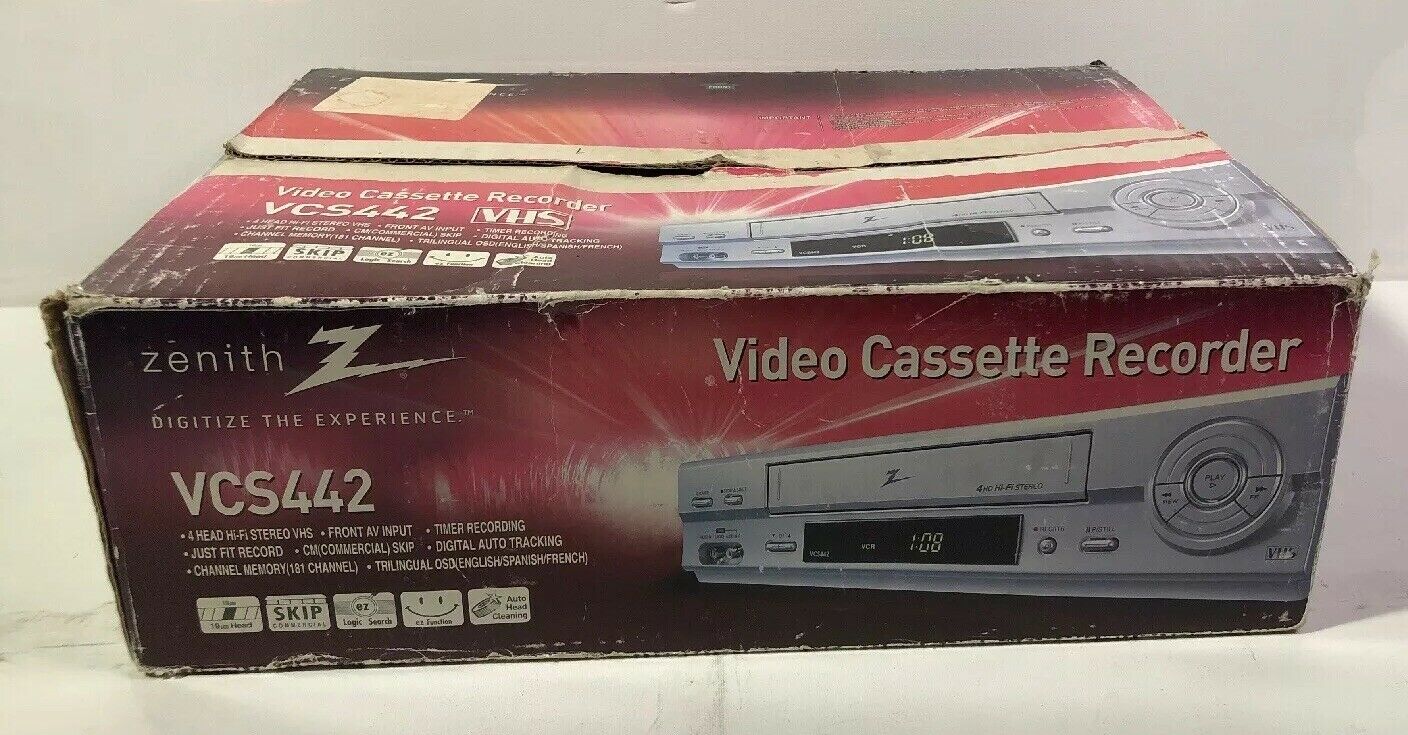 Zenith VCS442 4 - Head Video Cassette Recorder HiFi Stereo With Remote ...