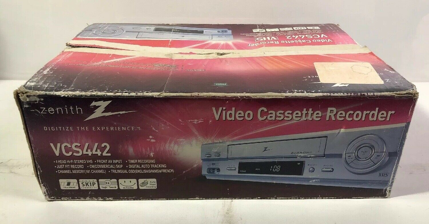 Zenith VCS442 4 - Head Video Cassette Recorder HiFi Stereo With Remote ...