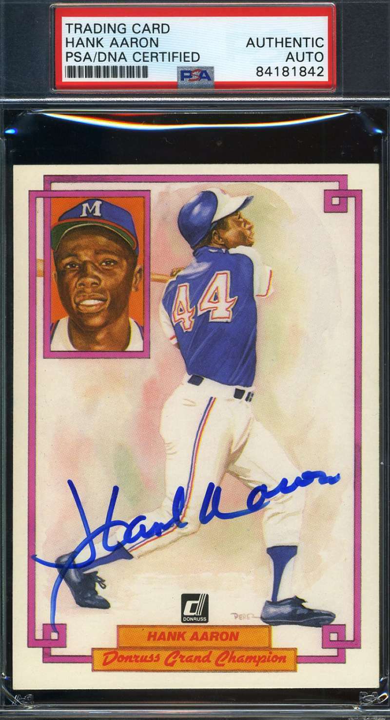 Hank Aaron PSA DNA Autograph 1984 Donruss Hand Signed | #17812438