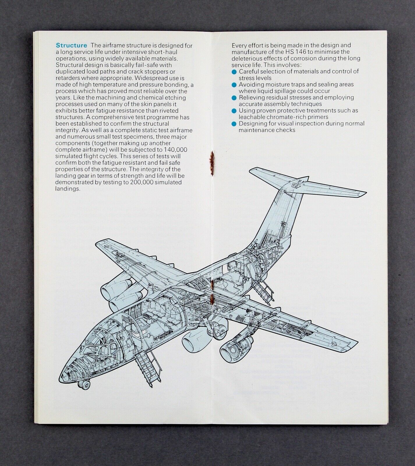 HAWKER SIDDELEY HS146 MANUFACTURERS SALES BROCHURE BAE 146 SEAT MAPS ...