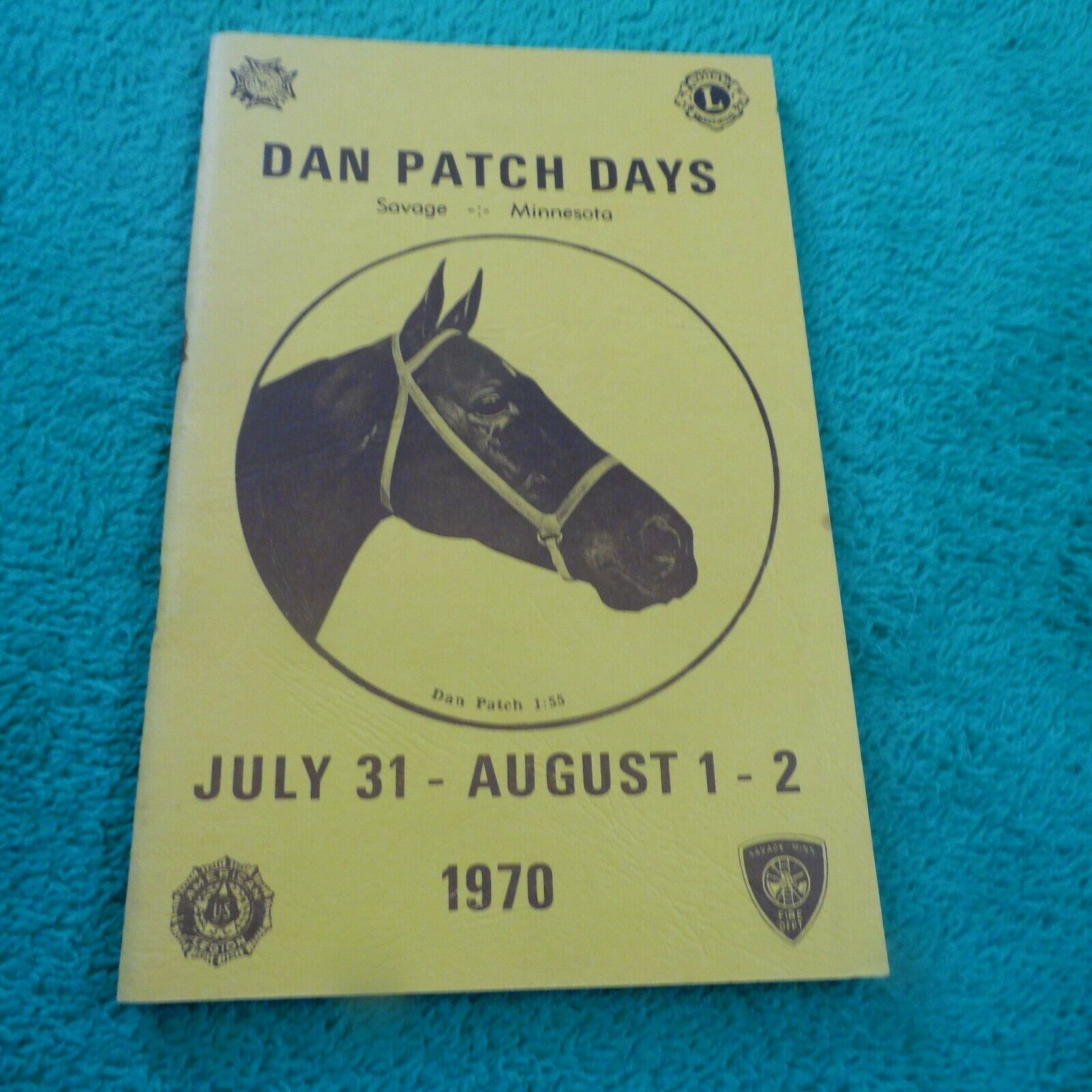 HARNESS HORSE RACING 1970 DAN PATCH DAYS BOOKLET SAVAGE MINNESOTA ...
