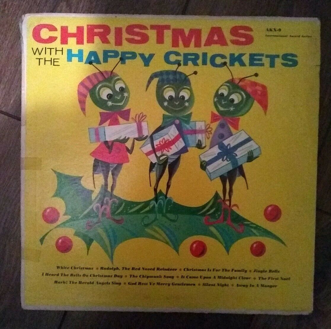VINTAGE 1960 ' S CHRISTMAS WITH THE HAPPY CRICKETS ALBUM RECORD LP ...
