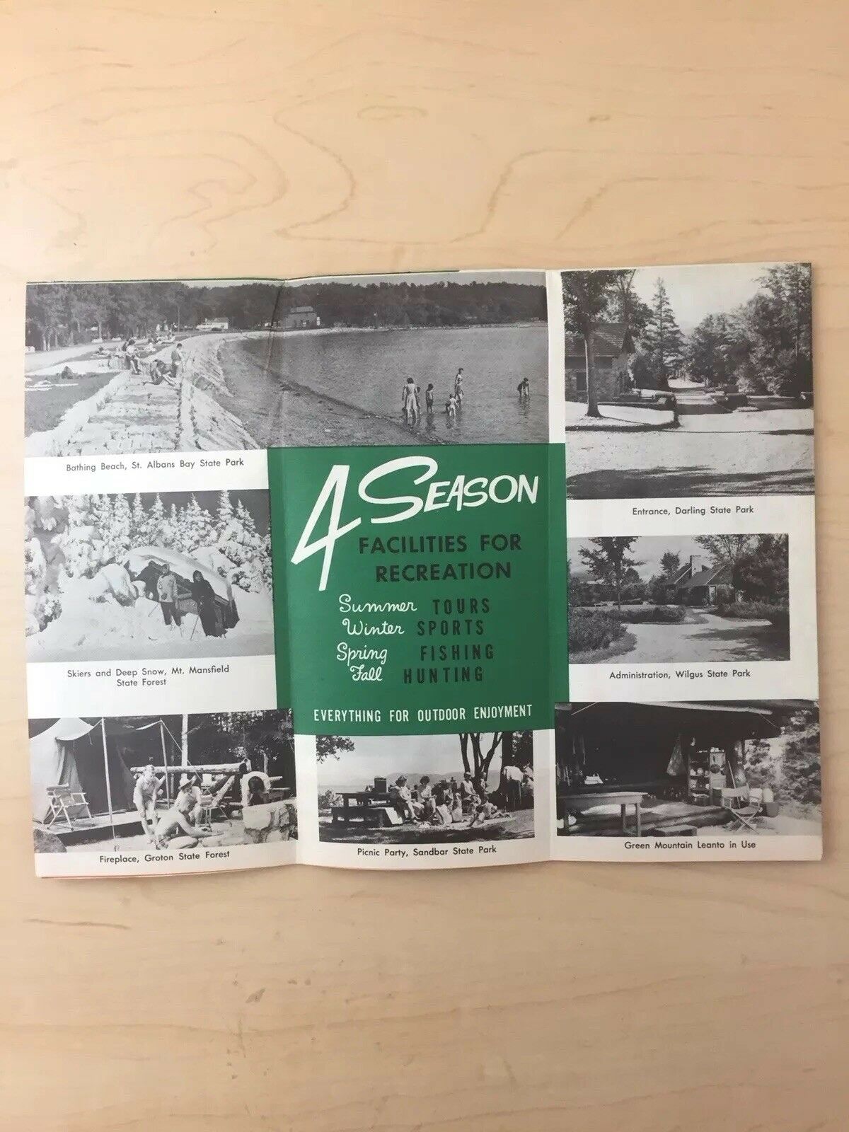 Vintage Vermont State Parks And Forests Map & Brochure Early 1950’s ...