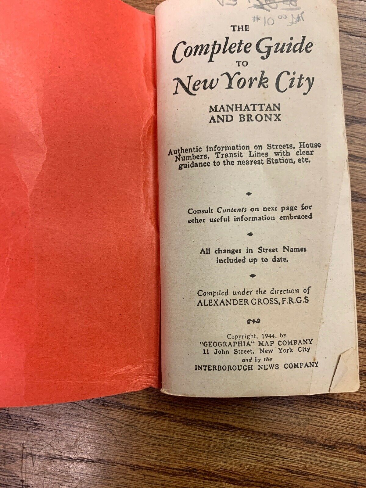 1942 Complete Street Guide To York Manhattan Bronx City Vtg Old ...