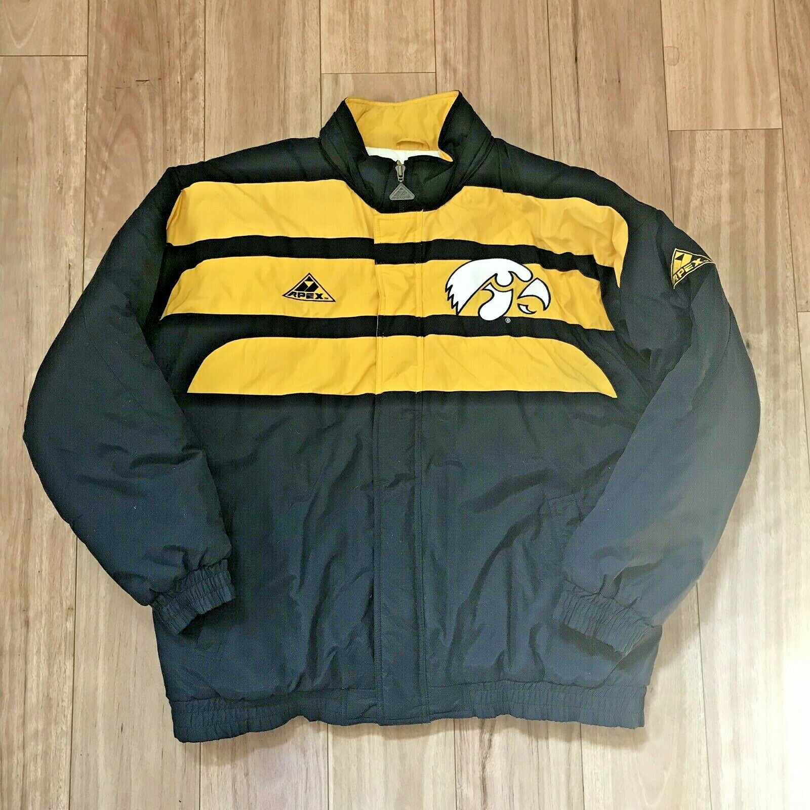 Iowa Hawkeyes Apex One Coat Jacket Banana Peel Starter Pro Player ...
