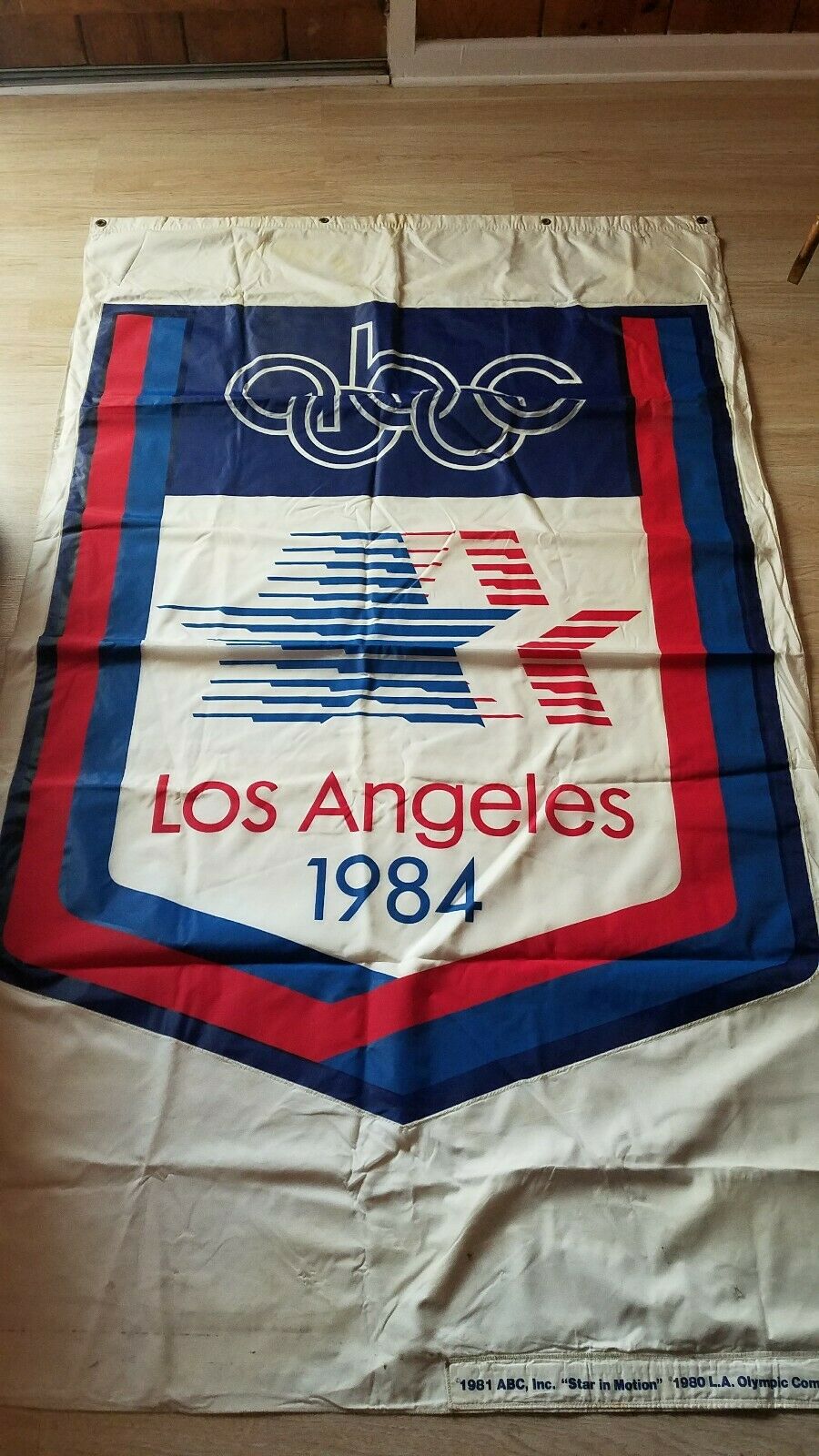 Official Olympics Banner 1984 HUGE 84 " X 52 " RARE No Other Like It ...