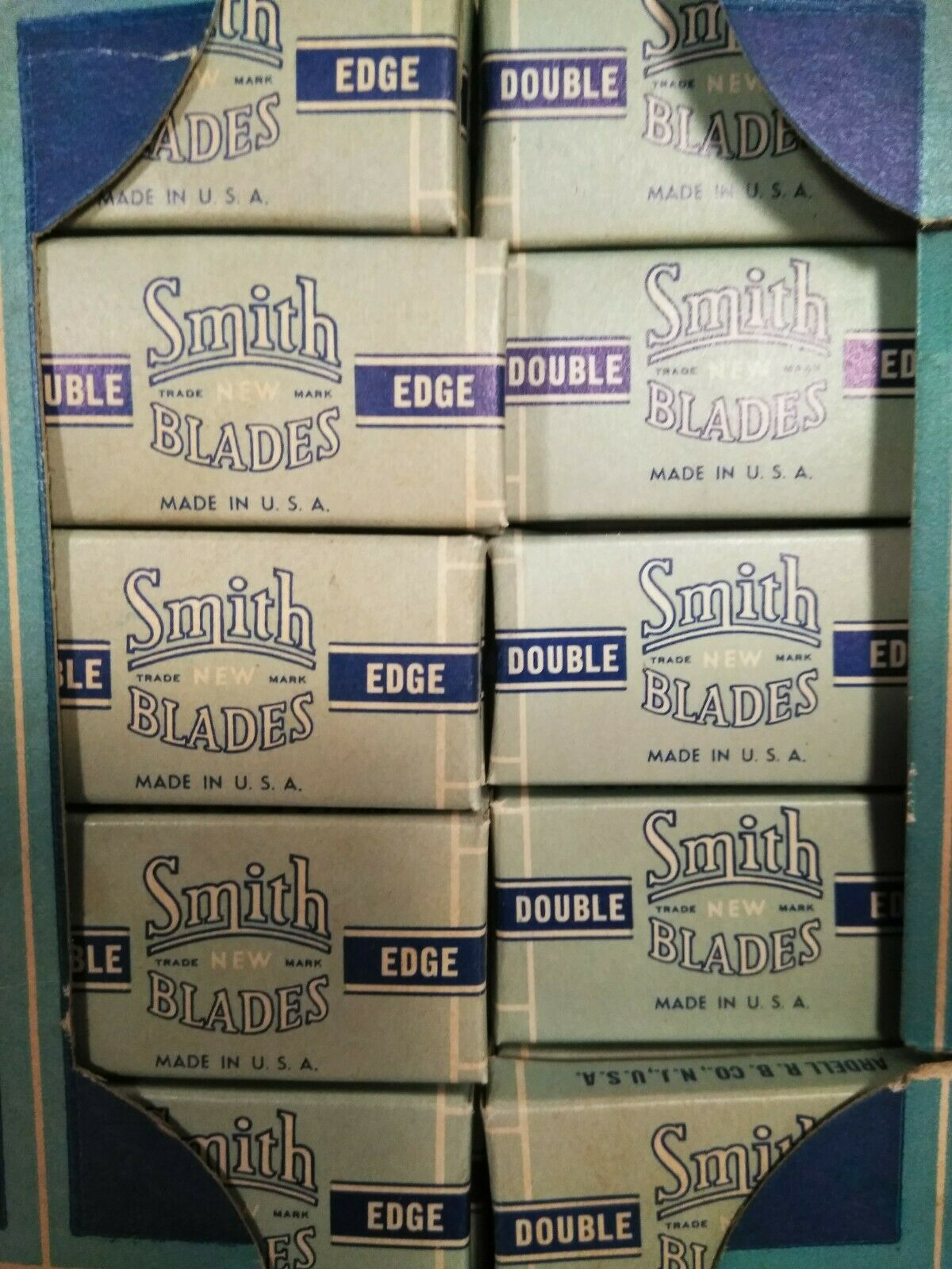 Vintage NOS Smith Razor Blades Store Counter Display Box Double Edge ...