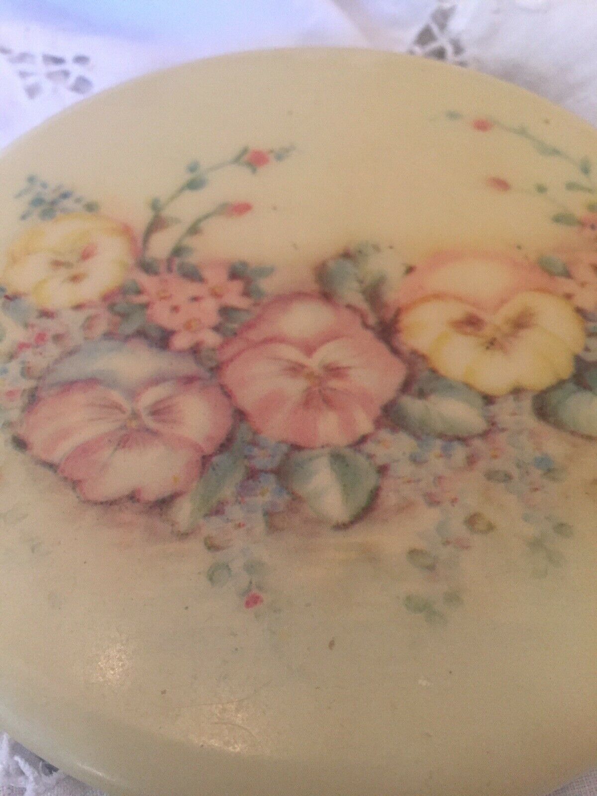 VINTAGE Bakelite Celluloid Large Powder Compact With Mirror | #17634190