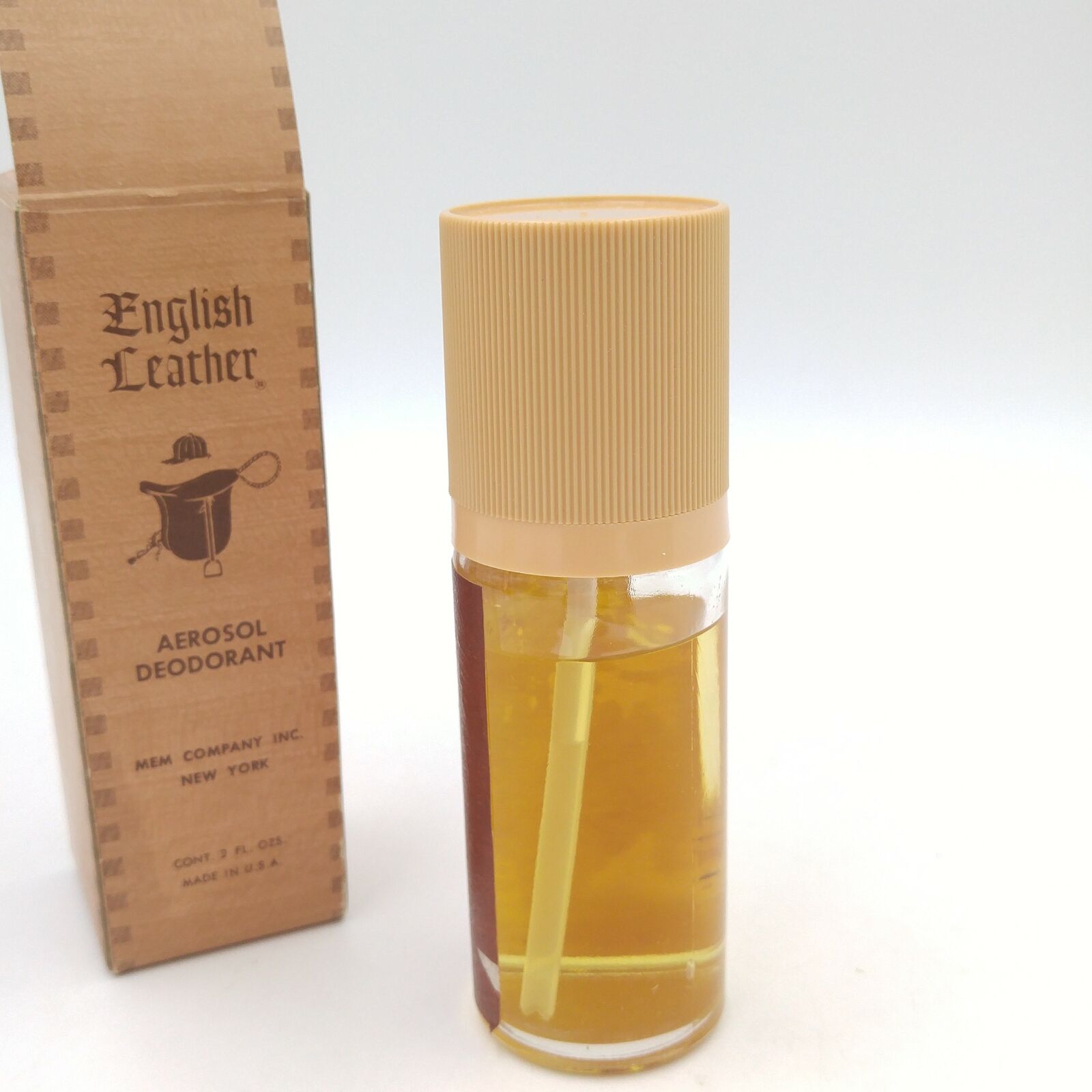 Vintage English Leather Aerosol Deodorant Spray 2 Oz Bottle | #17624054