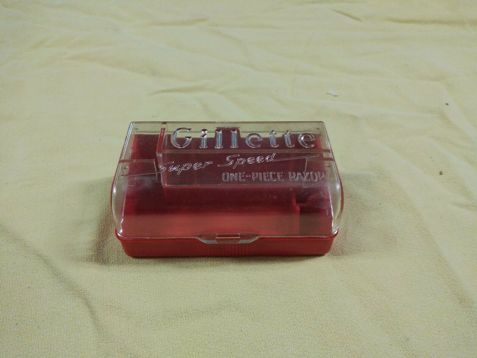 Vintage Gillette Speed One Piece Razor Plastic Case | #17612708
