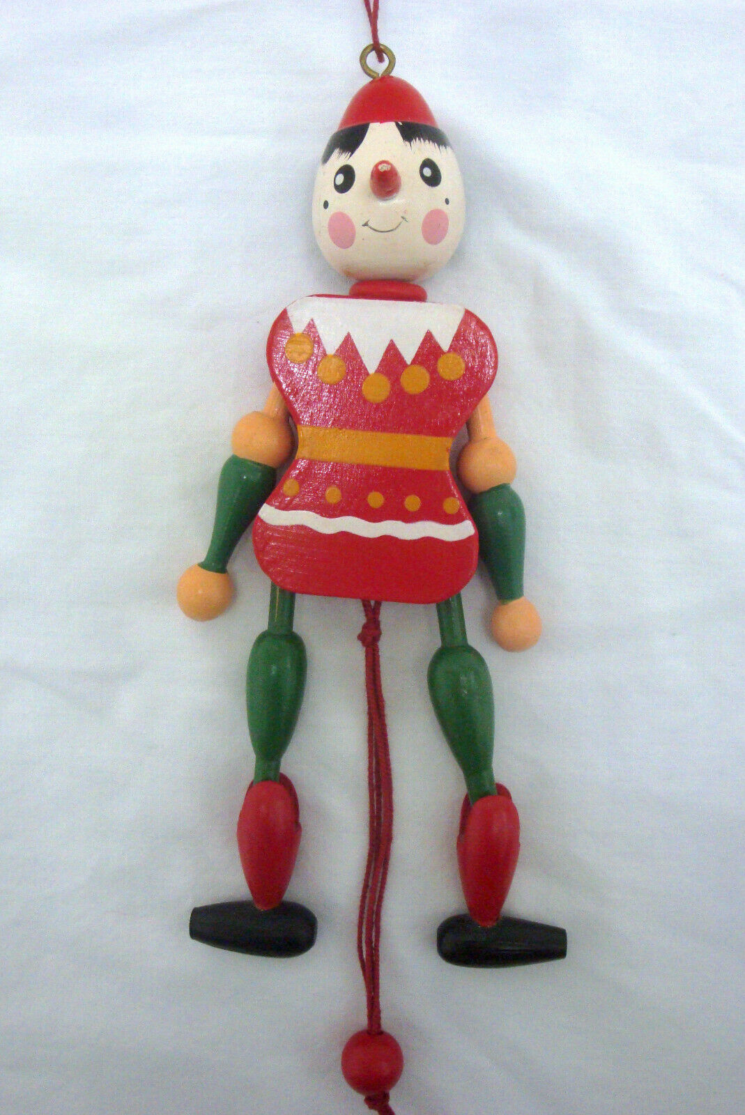 Vintage Wooden Pinocchio Pull String Puppet Jumping Jack Toy Christmas ...
