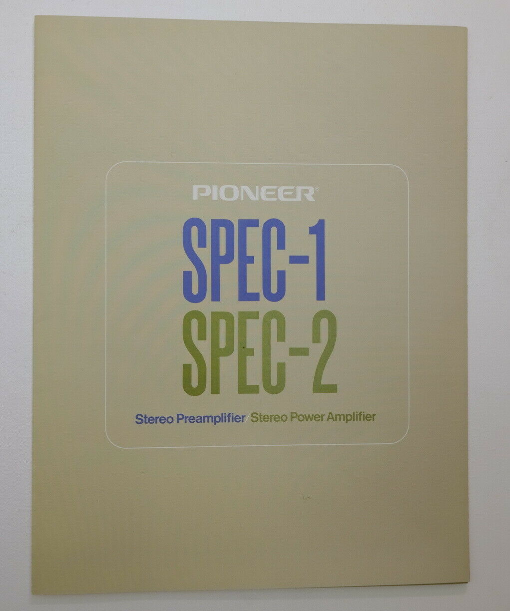Pioneer SPEC - 1 And SPEC - 2 Amplifier Brochure | #17501221