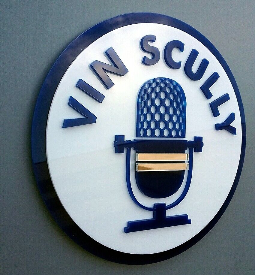 VIN SCULLY 3D SIGN Art DODGERS Man Cave Baseball Angeles Stadium Jamie ...