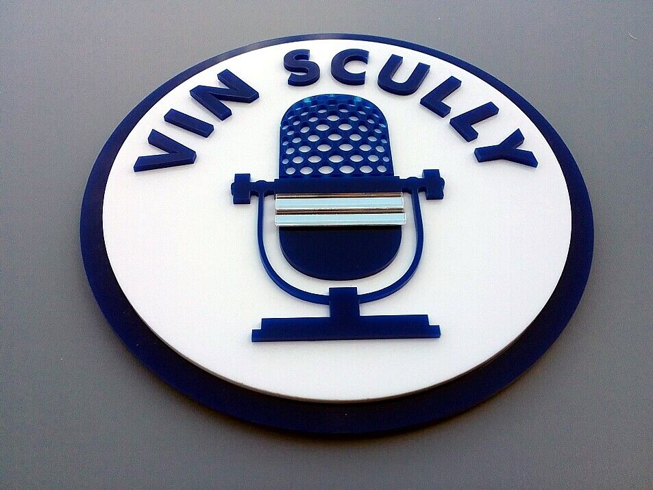 VIN SCULLY 3D SIGN Art DODGERS Man Cave Baseball Angeles Stadium Jamie ...