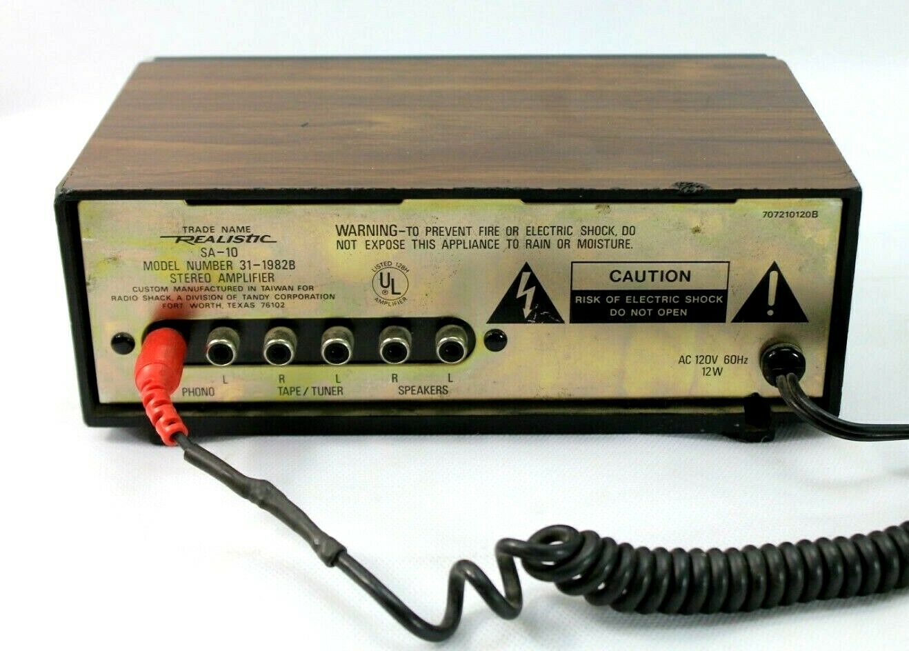 Vintage Realistic Stereo Amplifier Model SA - 10, | #17387583