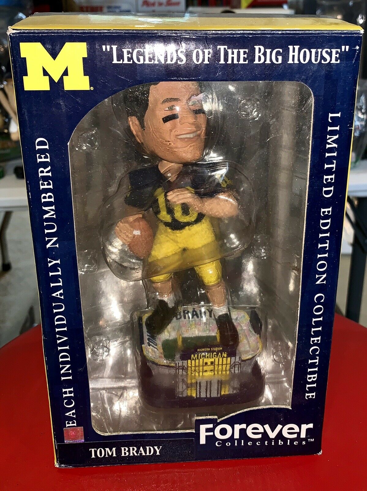 Tom Brady Michigan Bobblehead. Limited Edition Individually Numbered ...