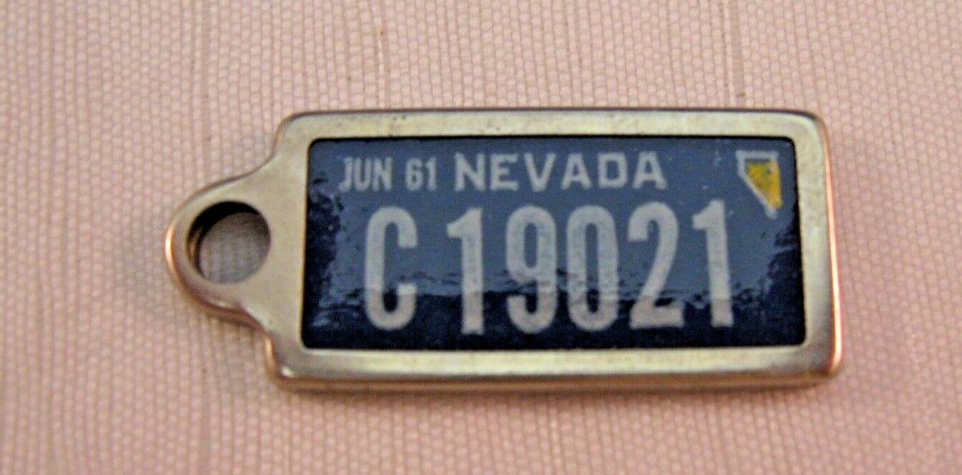 JUNE 1961 NEVADA DAV LICENSE PLATE KEYCHAIN TAG | #17371416