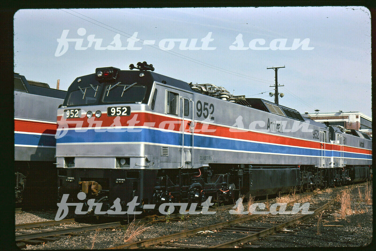 Slide - Amtrak AMT 952 GE E60C At Erie PA Nov 1975 | #17352458