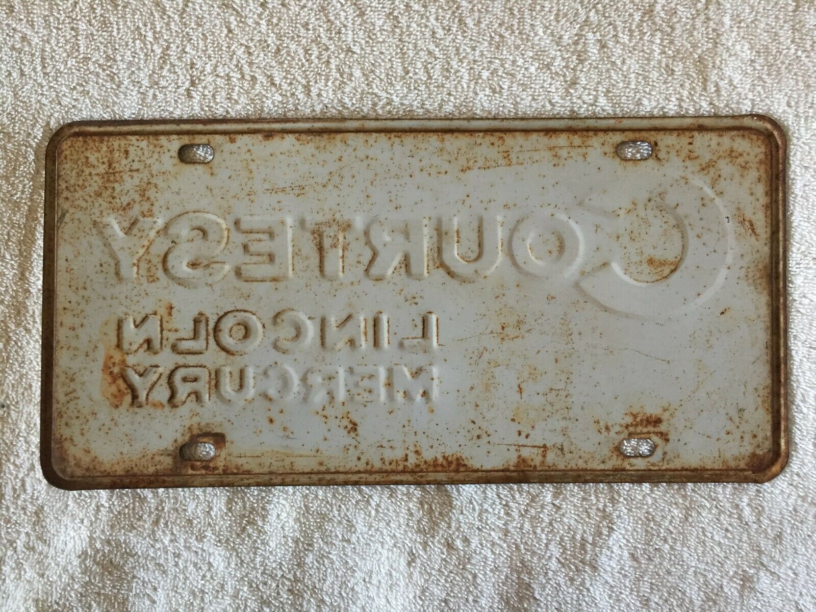 Courtesy Lincoln Mercury Novelty Car Dealer License Plate Birmingham ...
