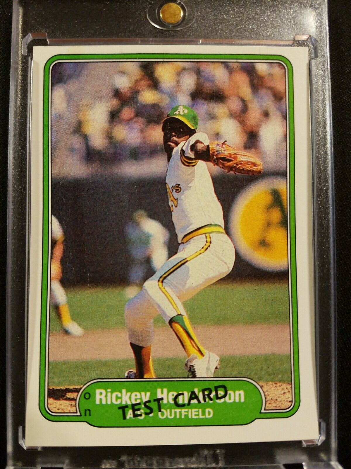 RARE 1982 FLEER TEST CARD RICKEY HENDERSON OAKLAND A ' S ATHLETICS ...