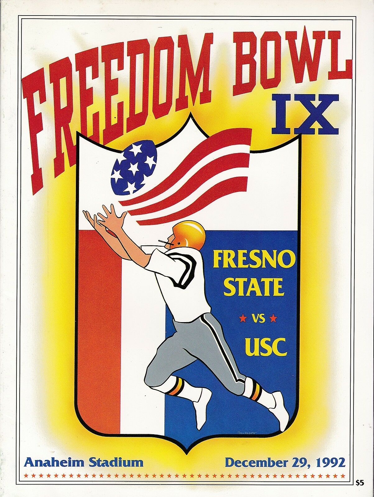 Fresno State Vs USC 1992 Freedom Bowl College Football Program | #17314791