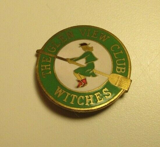 The Glen View Club Witches Antique Womens Curling Club Pin | #17293706