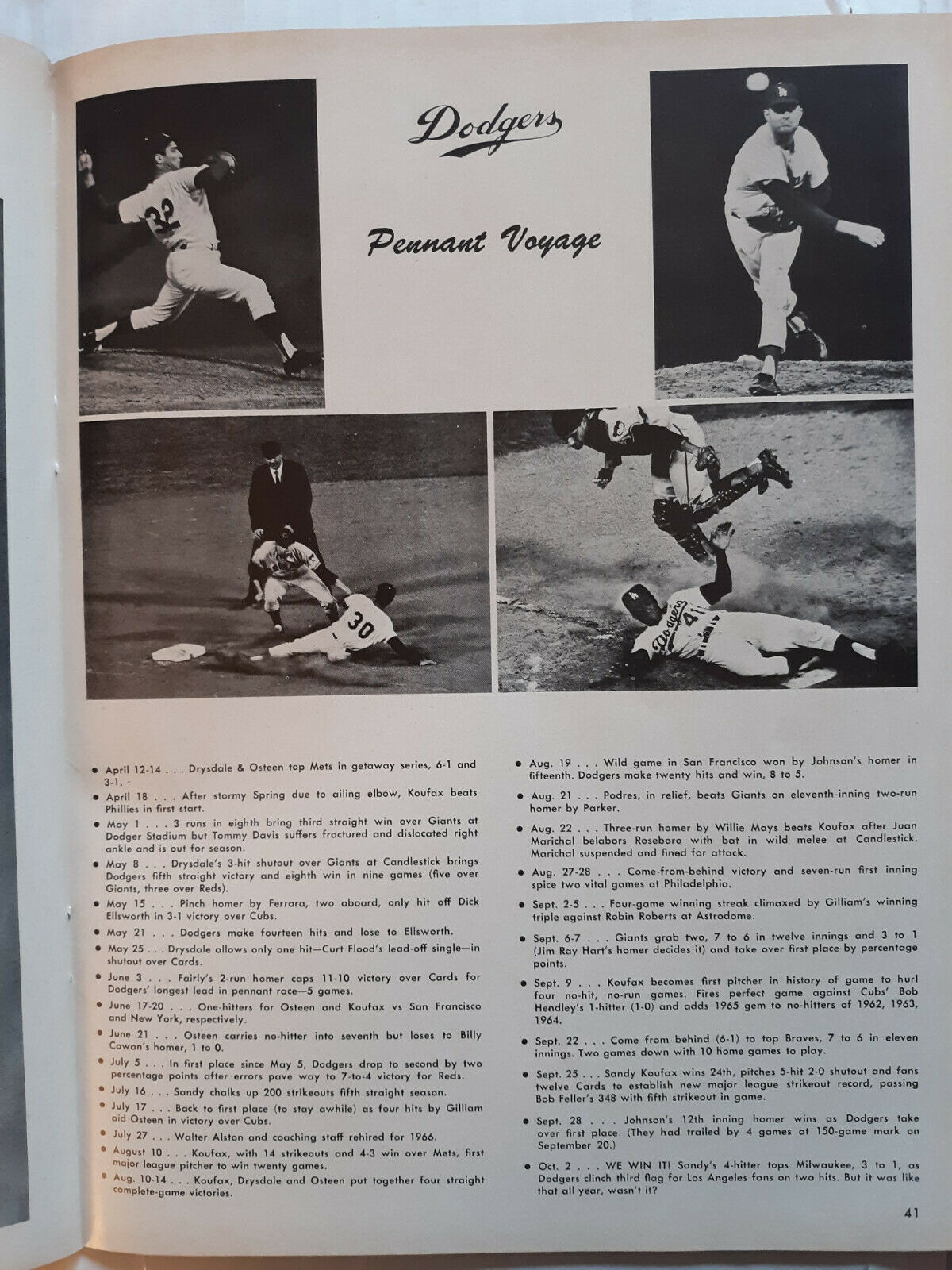 1965 World Series Program - Los Angeles Dodgers Vs. Minnesota Twins ...